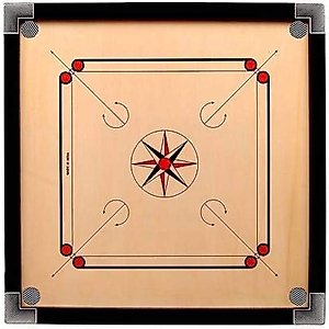 Carrom Board Full Size with Powder Coins Striker Game Set for Kids and Adult 32 inches by 32 inches Smooth Surface Game