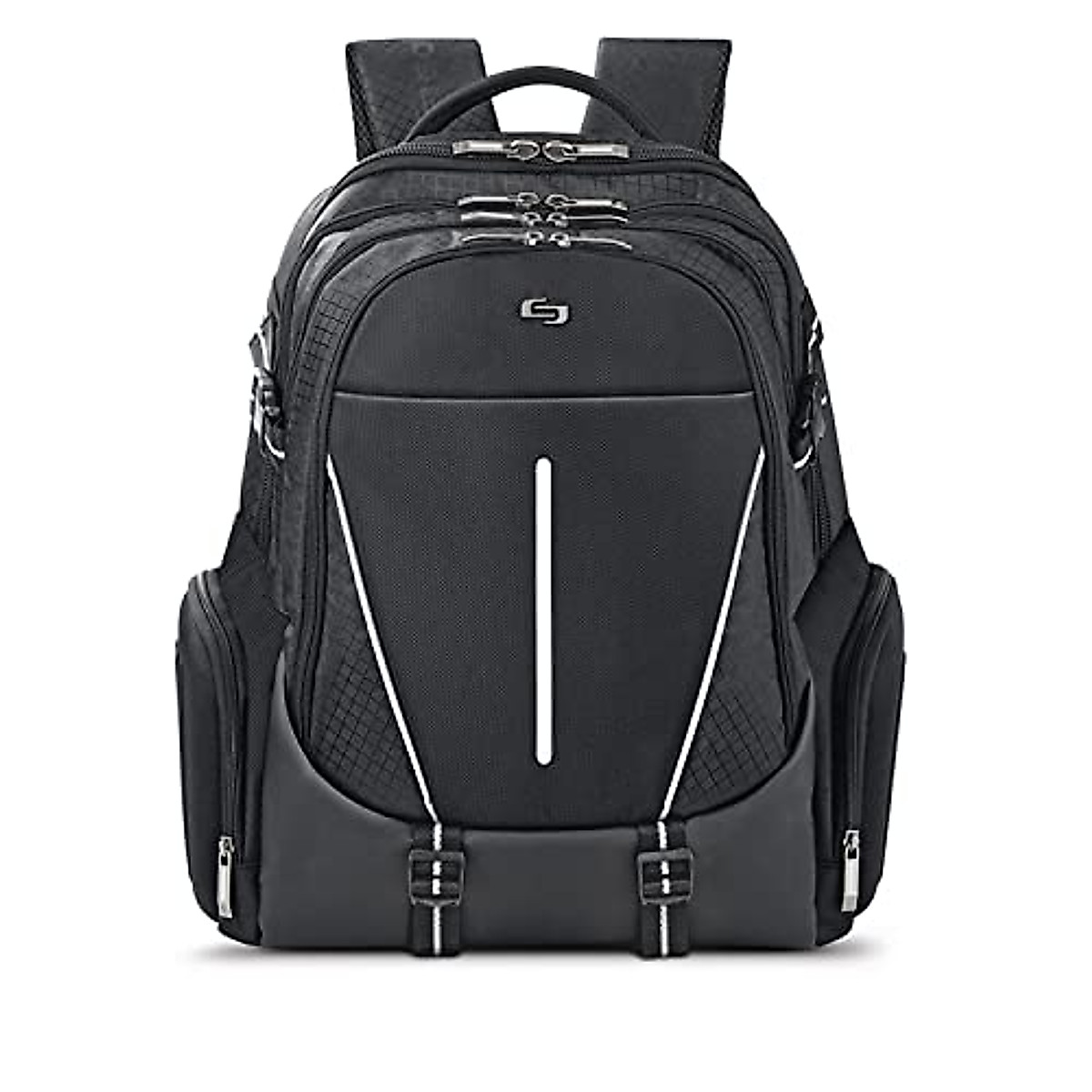 Solo New York Rival 17.3 Inch Laptop Backpack with Hardshell Side Pockets, Black