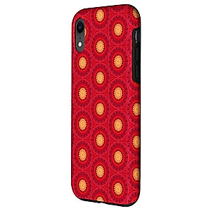 iPhone XR Abstract Geometric Cute Cool Fun Pattern Red Orange Yellow Case