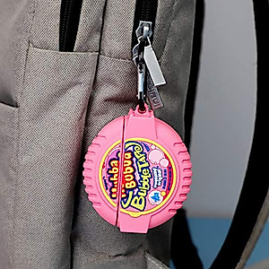 Lupct for Airpod 2/1 Silicone Case, Soft Cartoon Fashion Cute Food Design Air Pods Cover Girls Women Funny Fun Cool Unique Kawaii Keychain Cases for AirPods 2&1 (Bubble Gum+Rainbow Sweet) (2 Packs)