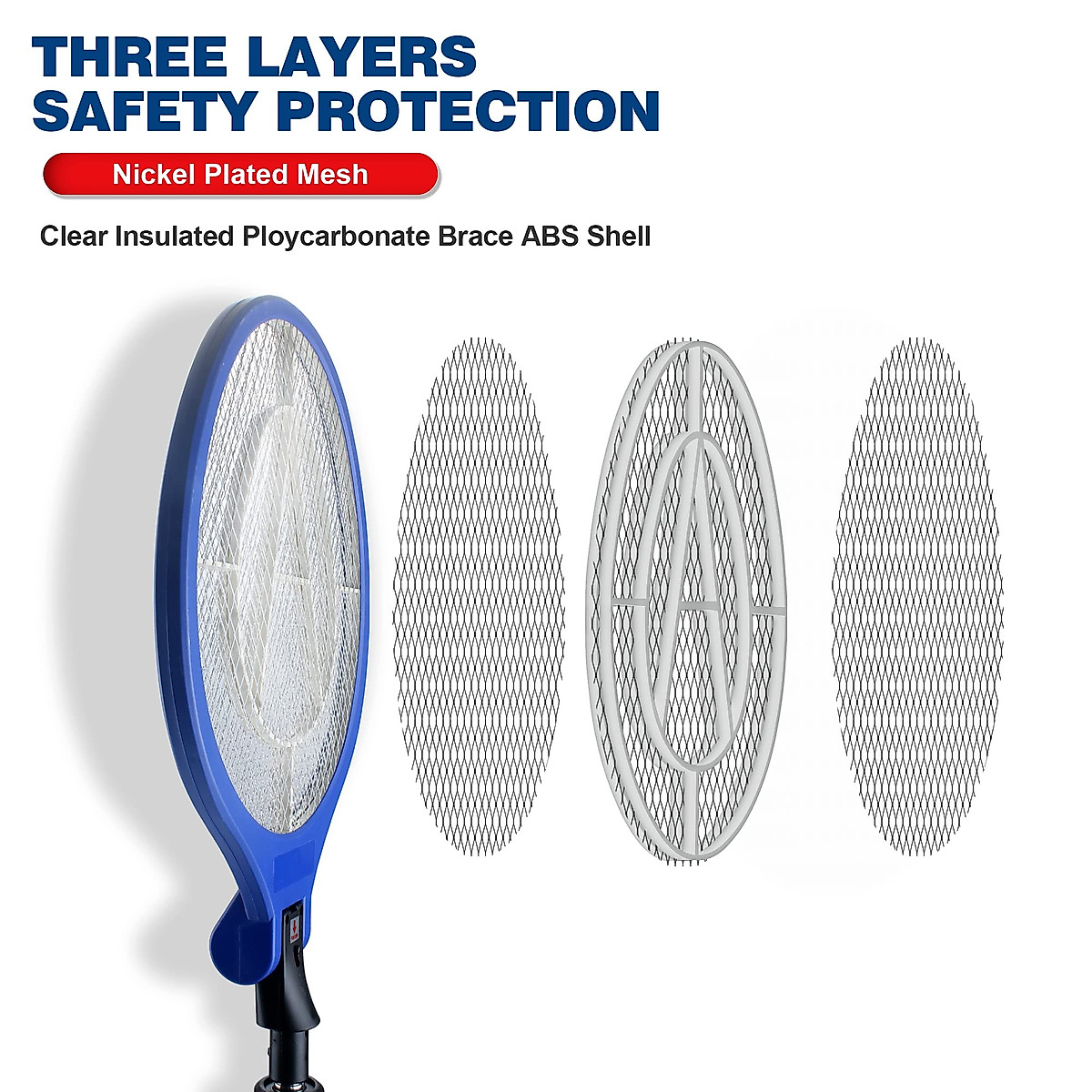 𝟮𝟬𝟮𝟯 𝐔𝐩𝐠𝐫𝐚𝐝𝐞𝐝 Electric Fly Swatter Indoor, Retractable Bug Zapper Racket Powerful Mosquitoes Trap, USB Rechargeable Fly Killer, Pest Control for Home, Bedroom, Kitchen, Patio