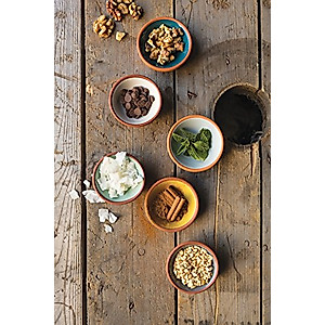 Now Designs Terracotta Pinch Bowls, Set of 6, 1 oz, Multicolor