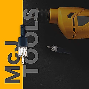 McJ Tools 3/4 Inch HSS M2 Drill Bit Hole Saw for Metal, Steel, Iron, Alloy, Ideal for Electricians, Plumbers, DIYs, Metal Professionals