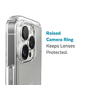 Speck Clear iPhone 14 Pro Max Case - Drop Protection with Scratch Resistant Dual Layer Slim Phone Case for 6.7 Inch iPhones 14 Pro Max - Anti-Yellowing & Anti-Fade Case - GemShell