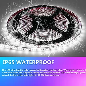 HOKIION Pontoon Led Boat Lights, 12V 20FT Marine Led Strip Lights, Waterproof Boat Interior Light, Under Gunnel Lights, Boat Deck Light, Night Fishing Lights with Extension Cable for Boat (White)