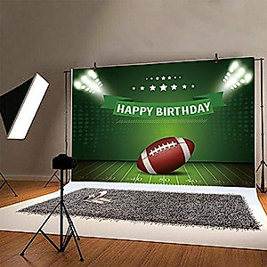 Football Party Decorations, Football Banner for Birthday Party Decorations, Fantasy Football Theme Birthday Photo Props Backdrop for Boy's American Football(5X3ft)