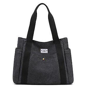 Tote Bag for Women Canvas Totes Purse Shoulder Handbag Top Handle Work Bags for Daily Leisure Shopping