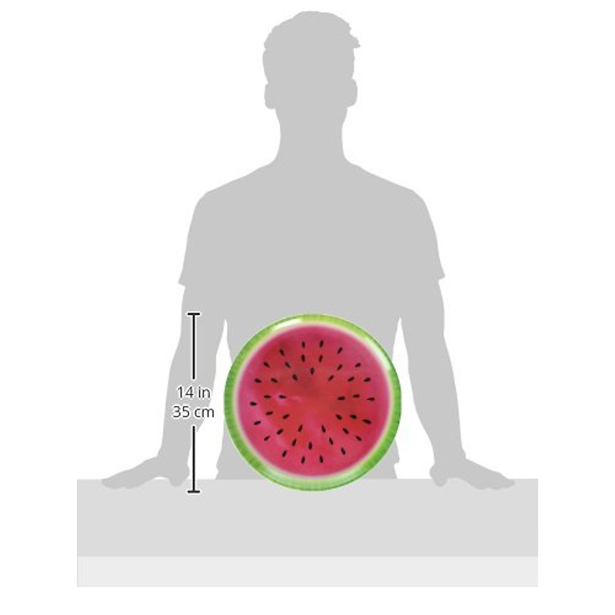 amscan Watermelon Platter 13 1/2", 1 Pc, Multicolor