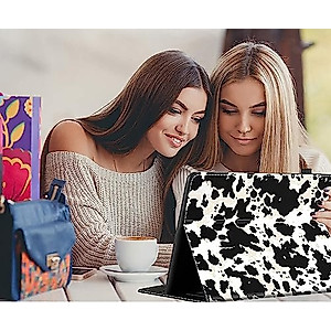 Case for All-New Amazon Kindle Fire 7 (2022 Release-12th Generation), Multi-Angle Smart Stand Cover Auto Sleep/Wake for Amazon Kindle Fire HD 7 Tablet，Cow Skin Pattern
