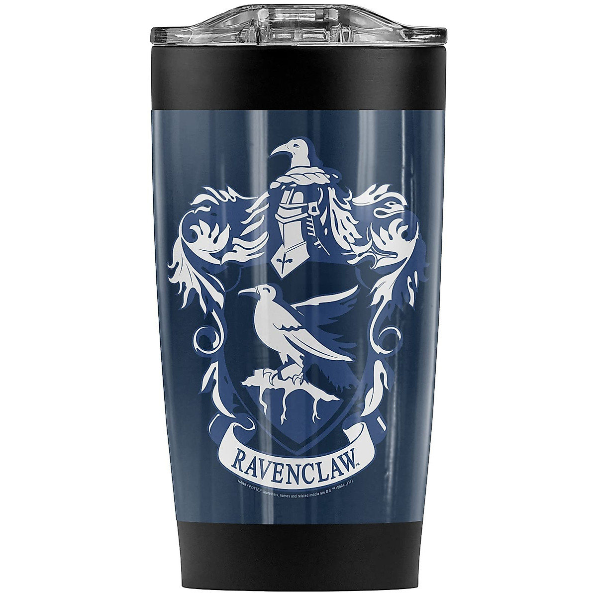 Logovision Harry Potter Ravenclaw Crest Stainless Steel Tumbler 20 oz Coffee Travel Mug/Cup, Vacuum Insulated & Double Wall with Leakproof Sliding Lid | Great for Hot Drinks and Cold Beverages