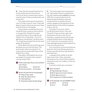 Scholastic Success with Reading Tests Grade 5 Workbook