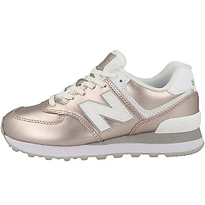 New Balance Women's 574 V2 Liquid Glow Sneaker, Rose Gold/White, 6