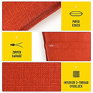 SUNROX FadeShield Outdoor Pillow Covers 12x20 Inch, Pack of 2, Water-, Stain-, UV Fade Resistant Decorative Throw Lumbar Pillow Covers for Patio Furniture Garden Balcony Couch