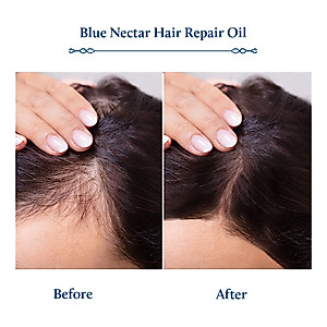 Blue Nectar Rosemary Oil for Hair Growth with Bhringraj Oil for Hair, 100% Natural Ayurvedic Hair Scalp Oil with Amla Hair Oil, 3.38 Fl Oz