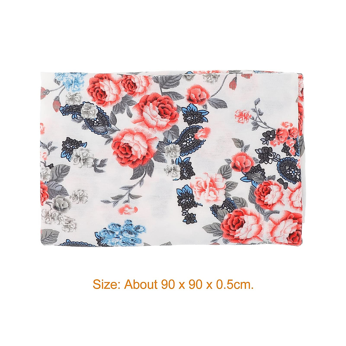 KESYOO 1 Pack Baby Swaddle Blanket with Newborn Beanie Hat Cotton Floral Receiving Blanket Wrap Bow Headband for Infant Boy Girl