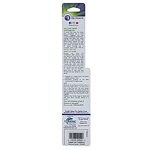 Brilliant Soft Bristle Toothbrush for Adults - Round Brush Head Micro-Fine, Rounded-Tip 360 Degree All Around Bristles, Sensitive Tooth Brush, Oral Hygiene Products, Red, 1 Count