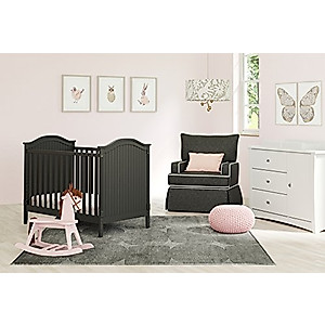 Storkcraft Crescent 3 Drawer Combo Dresser (White) – Baby and Kids Bedroom Organizer, Nursery Chest, Storage Dresser With Drawers, Universal Design