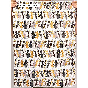 CENTRAL 23 - Fun Cat Wrapping Paper - 6 Sheets of Gift Wrap - For Men Women - Cat Conga - For Cat Owners - For Men Women - Recyclable