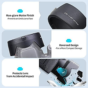 50mm Reversible Lens Hood Shade Fit for Canon EF 50mm f/1.8 STM Lens Replaces Canon ES-68 Hood Tulip Flower Design -Black