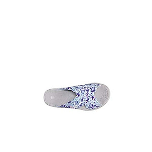 BZees Womens Sahara Slide Sandal Blue Tie Dye Fabric 9.5 M
