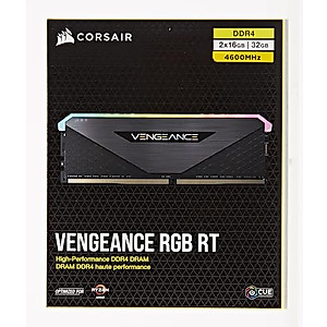 CORSAIR Vengeance RGB RT 32GB (2x16GB) DDR4 4600 (PC4-36800) C18 1.35V Desktop Memory