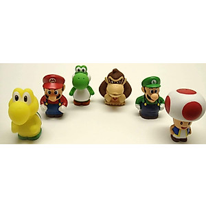 Mario Brothers Deluxe Bath Play Set Featuring Mario and Friends (Unique Design)