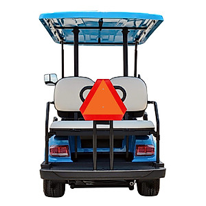 Ignixia Slow Moving Vehicle Sign, Rust free Aluminium Slow Moving Vehicle Triangle signs, 14”x 16” Inches Orange base with Reflective border, SMV Sign for Golf Cart, UTV, safety signs