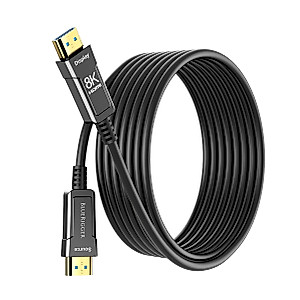 BlueRigger 8K Fiber Optic HDMI Cable 25FT (48Gbps, in-Wall CL3 Rated, 8K 60Hz, 4K 144Hz, HDCP 2.3, HDR10+) Ultra High Speed Long HDMI AOC 2.1 Cable - for Gaming, VR, HDTV, Monitor, PC