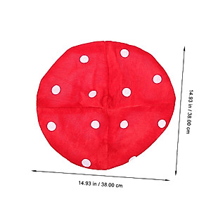 NUOBESTY Mushroom Hat Red White Spotted Mushroom Plush Novelty Hat Hat Cosplay Cap for Kids Adult Halloween Party Favors Hat Costume Photo Props
