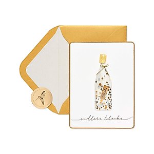 Papyrus Blank Thank You Card (Message in a Bottle)