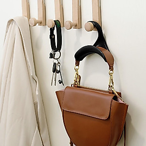 Autroly Purse Hanger,Purse Hangers for Closet,Purse Hanger Closet,Purse Hangers,Bag Hanger,Backpack Hangers for Closet,Bag Hooks for Closet(Black, 6 Pcs)