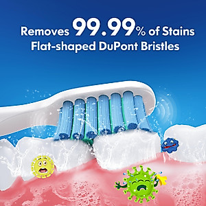 DADA-TECH Kids Electric Toothbrush Rechargeable, Soft Unicorn Tooth Brush with Timer Powered by Sonic Technology for Children Boys and Girls Age 3+, Waterproof and 3 Modes (Matte Pink Li)