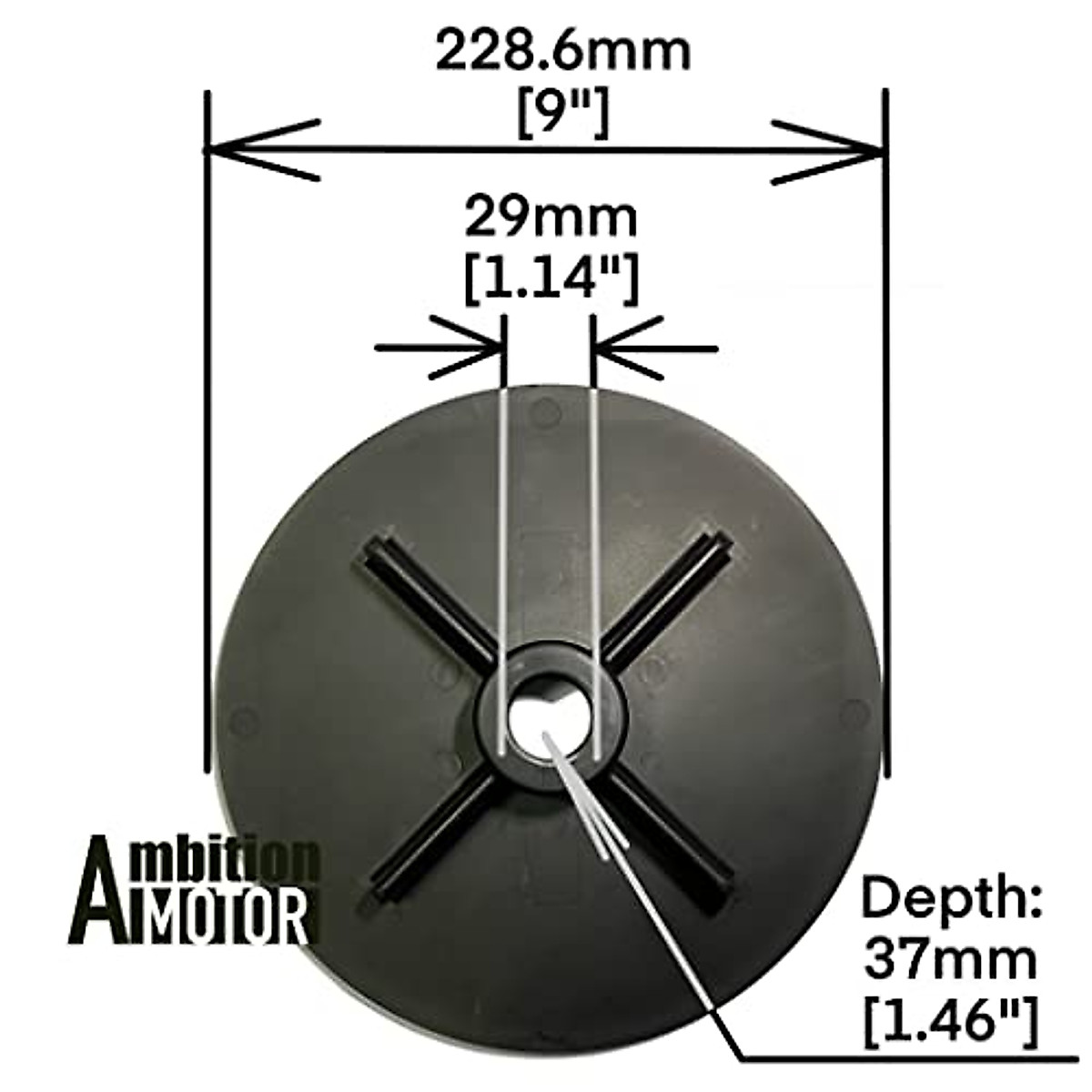 AMBITIONMOTOR 9" Spreader Spinner Disk Replacement Buyers 3005705 for TGSUV1B
