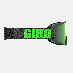 Giro Blok Ski Goggles - Snowboard Goggles for Men & Youth - Green Cosmic Slime Strap with Vivid Emerald Lens