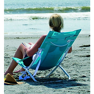 Rio Beach Portable Compact Fold Breeze Beach Sling Chair, Teal