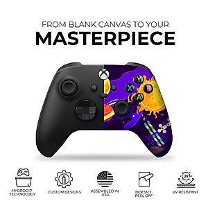 DreamController Abstract Custom X-box Controller Wireless compatible with X-box One/X-box Series X/S Proudly Customized in USA with Permanent HYDRO-DIP Printing (NOT JUST A SKIN)