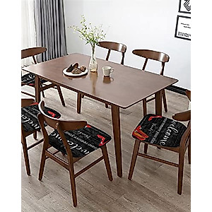 Chair Covers for Dining Room Set of 6, Removable Washable Office Chair Cover, Welcome Red High Heels Vintage Wood Grain Background Chair Cushion Covers for Bar Stool Kitchen 13.4"-18"