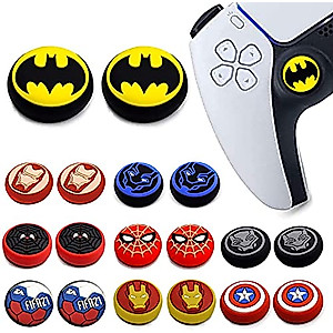 2Pcs Analog Thumb Grip Stick Cover, Wireless Controllers Game Remote Joystick Cap, Fantastic Non-Slip Silicone Handle Protection Cover for PS5/PS4/Xbox one/360/NS PRO (E)