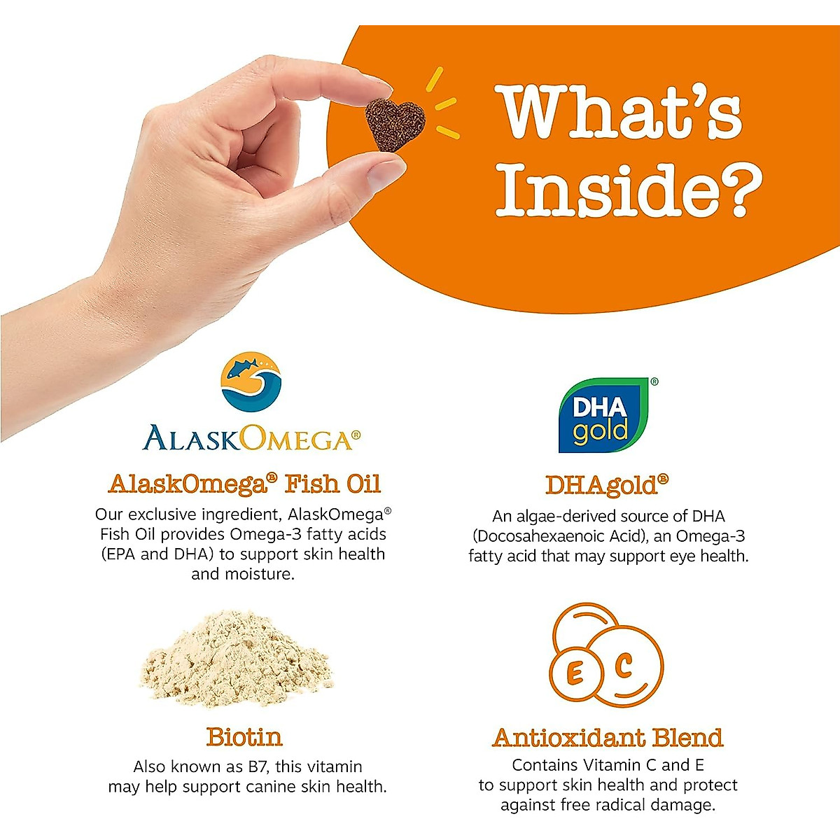 Omega 3 Alaskan Fish Oil Chew Treats for Dogs - with AlaskOmega for EPA & DHA Fatty Acids - Hip & Joint Support + Skin & Coat Chicken Flavor (90 Soft Chews)