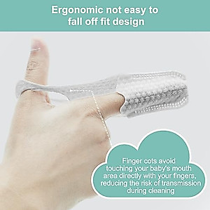 35PCS Finger Cots Baby Mouth Cleaner, Baby Tongue Cleaner Newborn Brushes Teeth With Fingers For 0-36 Months Toddler Care Of Baby Mouth, Baby Finger Toothbrush Cleans Teeth, Wipes Tongue Surface