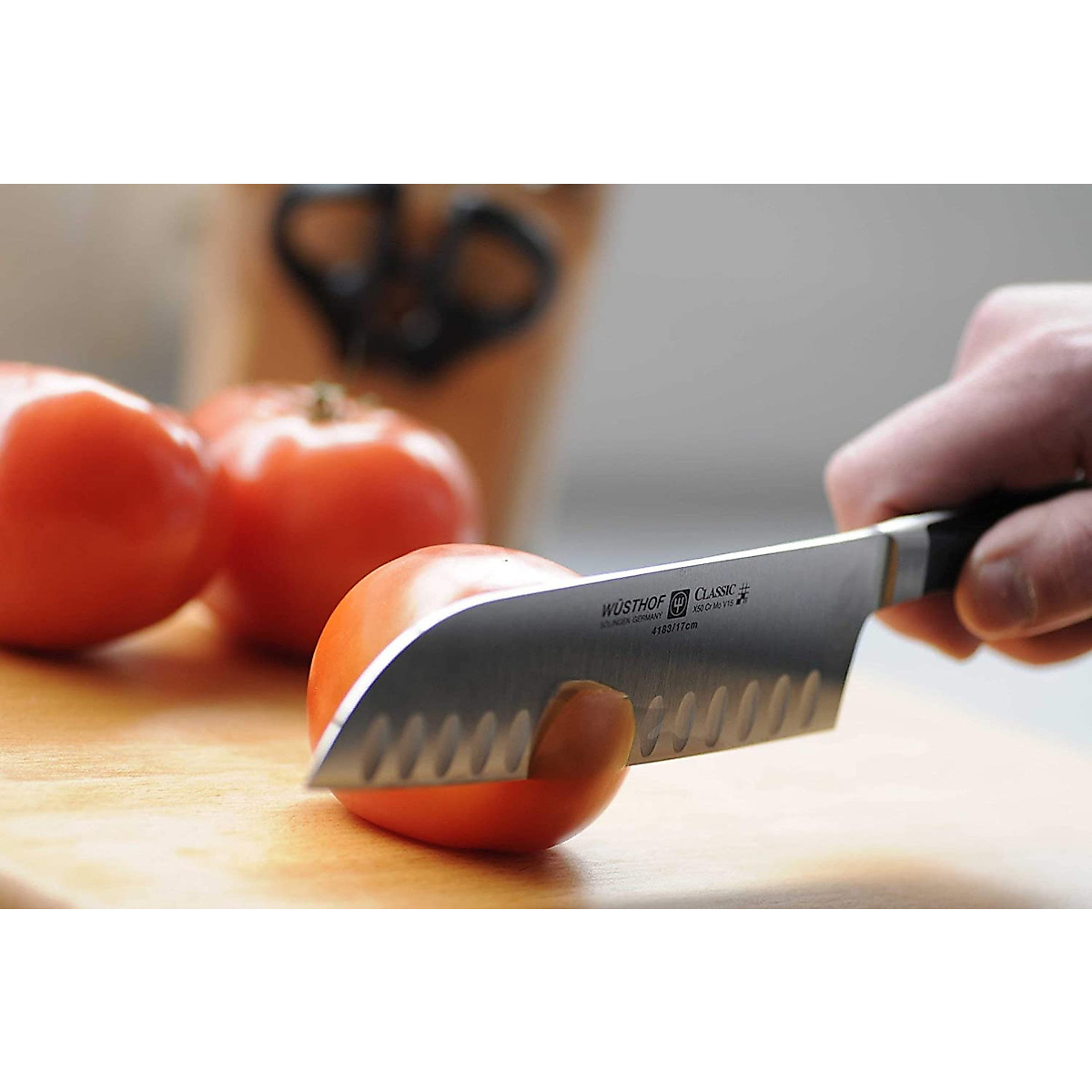 Wusthof Trident 4183 Forged Santoku with Granton Edge Knife - Classic 7" Blade