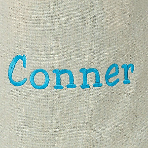 Lillian Vernon Personalized Blue Easter Basket Totes with Bunny Ears - Canvas 4" x 9" x 12", Embroidered with Child's Name, Boy's Blue Easter Basket