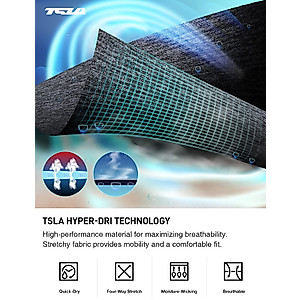 TSLA Men's 1/4 Zip Pullover Long Sleeve Shirt, Quick Dry Performance Running Top, Athletic Quarter Zip T-Shirt, 2pack 1/4 Zip Pullover Black/Slate Grey, Medium