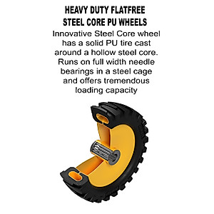 Dewalt Door Dolly XL Panel Mover, 1,200-Pound Weight Capacity, up to 4.75-Inches Width Capacity, 12-Inch No-Flat Wheels, Move Sheetrock, Plywood, OSB, Doors and More (DXWT-PS201)