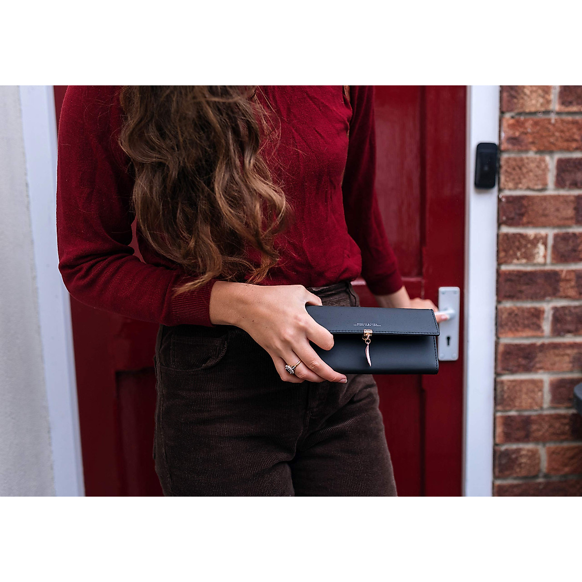 Chic Boutique De Mode Wallets for Women Large Wallet Leather Phone Wallet Ladies Girls Cute Long Slim Trifold Soft Purse Unique Original (Black)