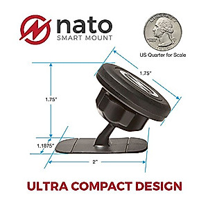 Nato Smart Mount - Multi-Purpose Magnetic Holder for Phones, Tablets, and Devices - Universal Stability in Cars, Homes, and Offices
