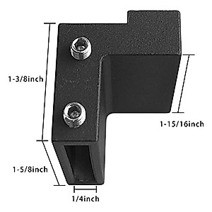 2PCS Barn Door Stopper for Sliding Barn Door Flat Track, Perfect Replacement Sliding Barn Door Hardware Accessories (Fit for Track: Width: 1-7/16 in-1-5/8 in, Thickness: 1/4 in)