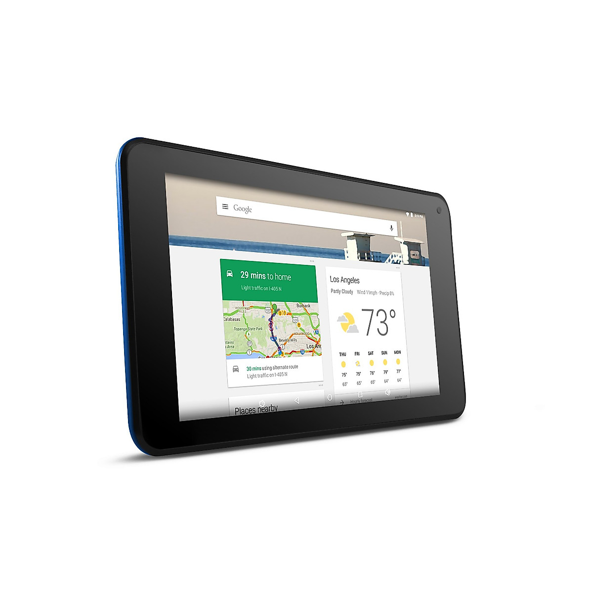 Ematic 7" HD 16GB Quad-Core Tablet with Android 5.1, Lollipop, Bluetooth, Dual Camera, (Blue)