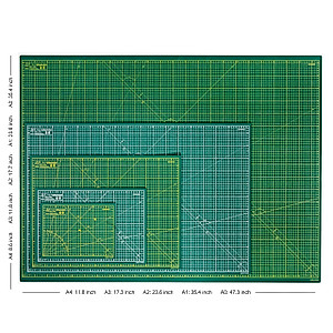 Elan Cutting Mat A3 Green, Self Healing Cutting Mat 12 x 18 INCH, 5-Ply Craft Mat Green, Hobby Cutting Mat 12x18 INCH, Fabric Cutting Board for Crafts, Quilting Cutting Board, Cutting Mats for Crafts