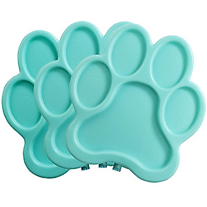 Bentology Paw Themed Hard Ice Packs - 3 Pack, Enhance Lunch with Color and Personality, No Wear and Tear, Reusable, BPA Free, Easy to Wash and Fit in Lunch Bag